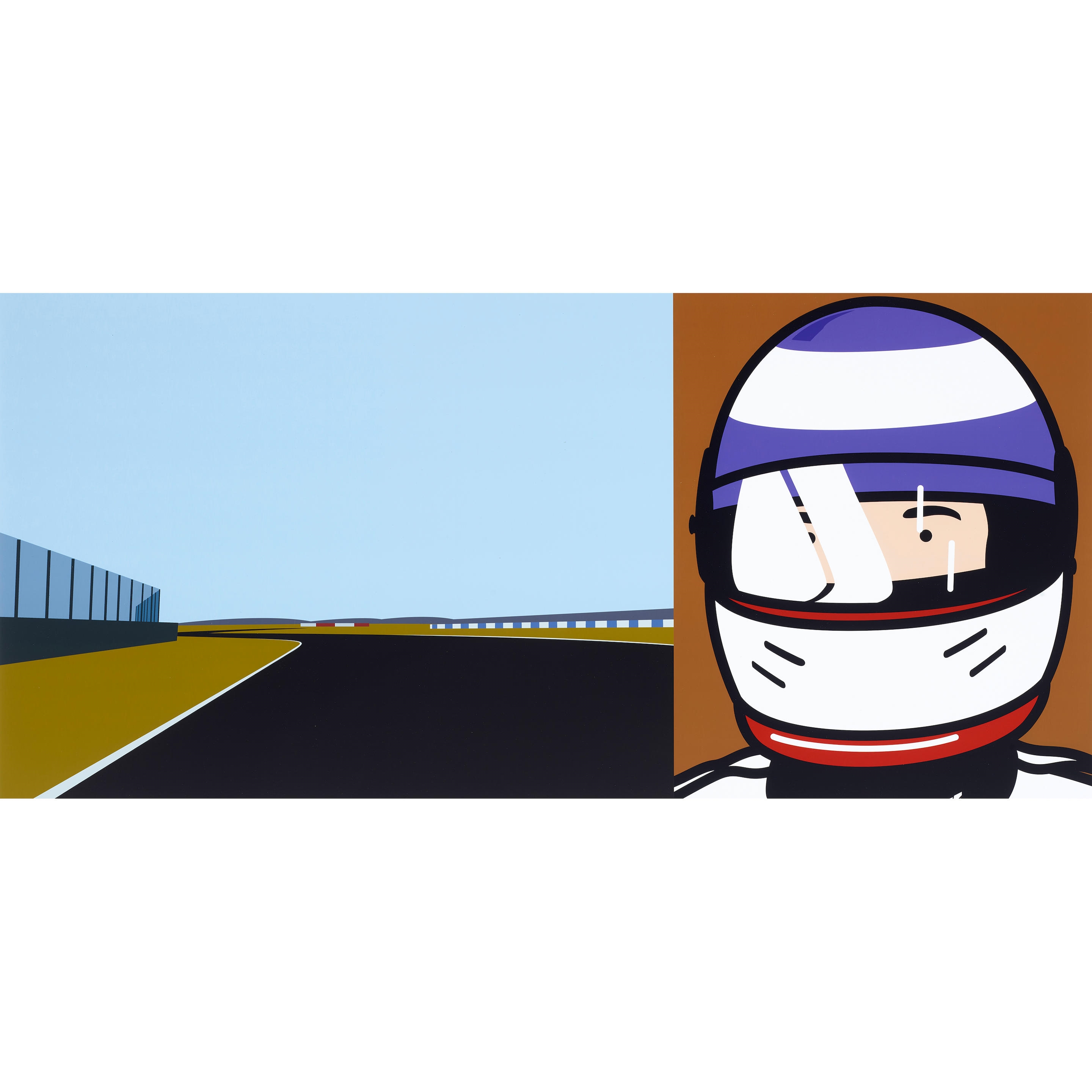 Julian Opie | Imagine you are driving (fast)/Olivier/helmet (2002 ...