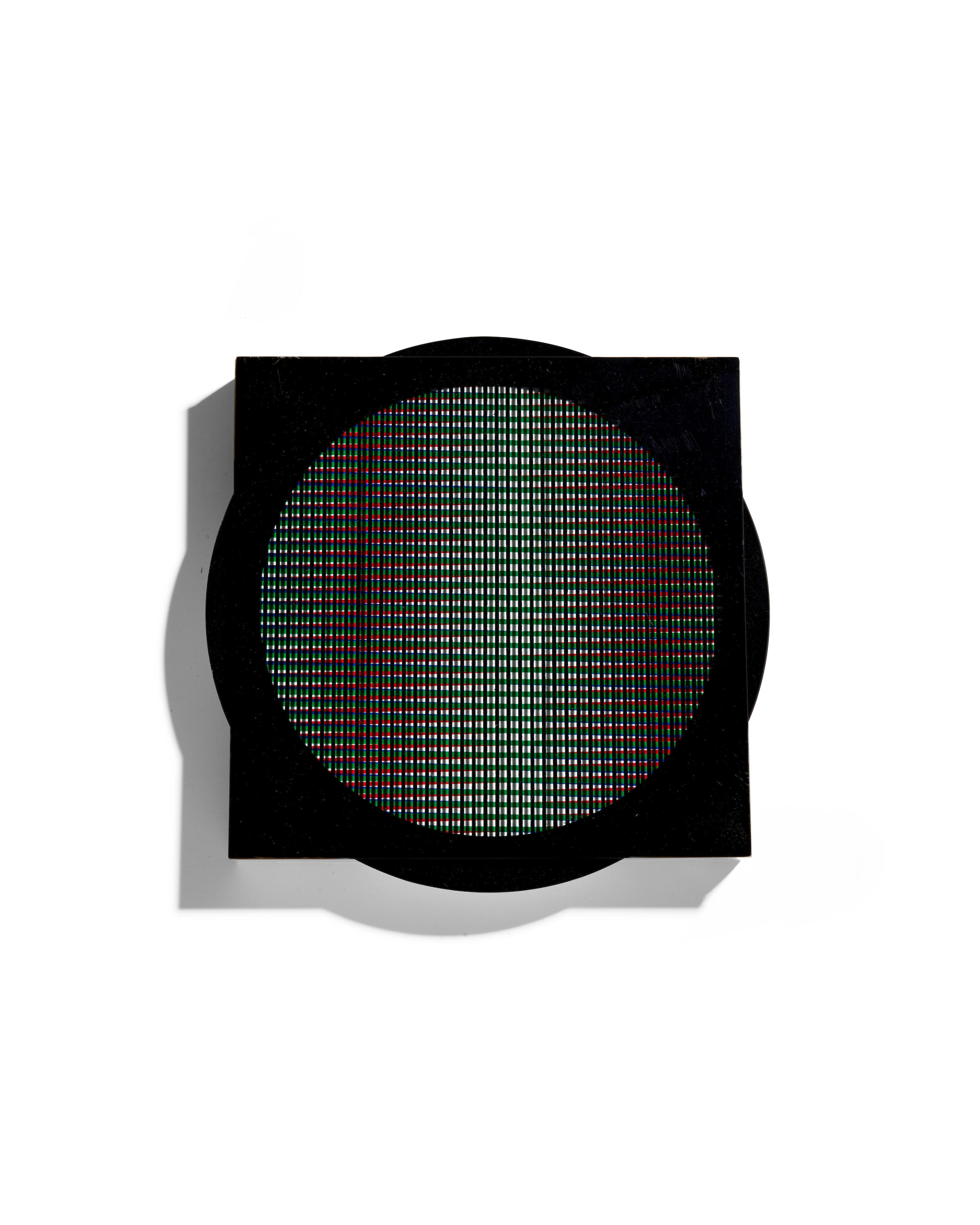 Carlos Cruz-Diez | Chromointerference Manipulable (1989) | MutualArt