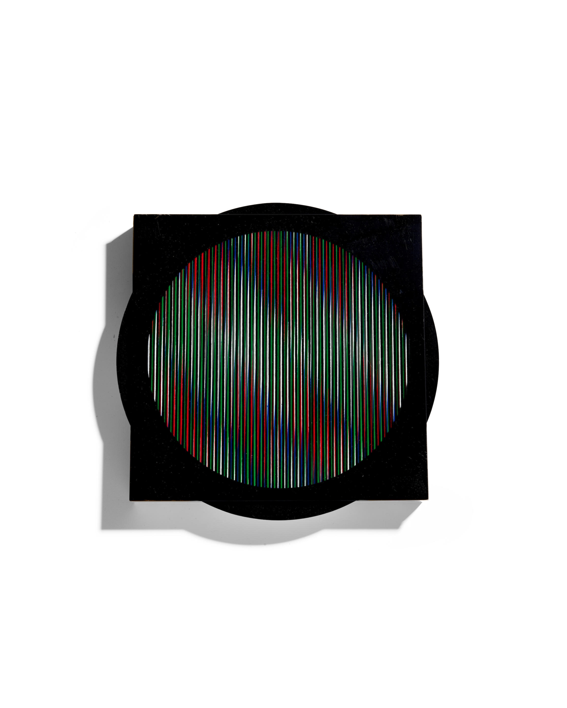 Carlos Cruz-Diez | Chromointerference Manipulable (1989) | MutualArt