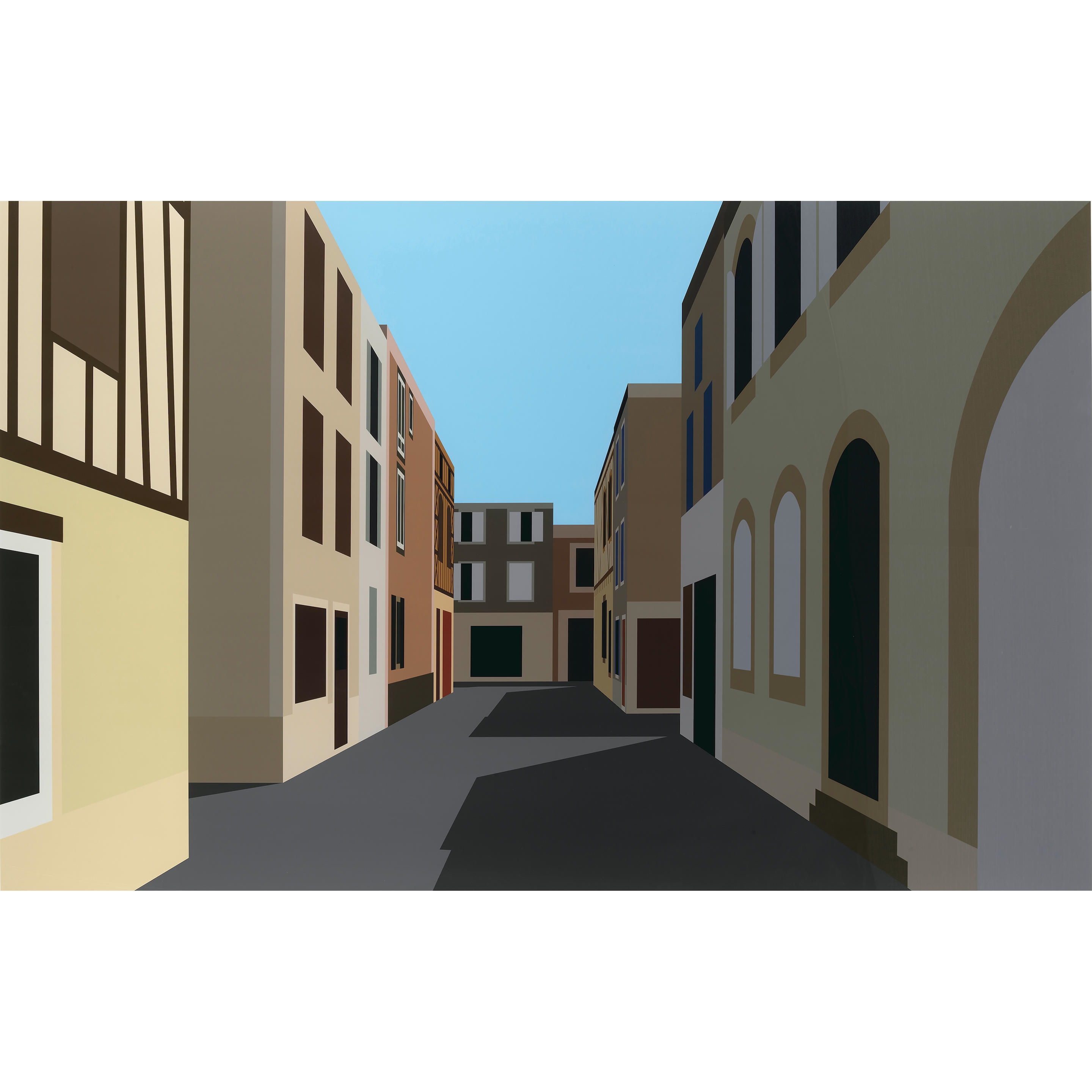 Julian Opie | French Village 2, from French Village (2021) | MutualArt