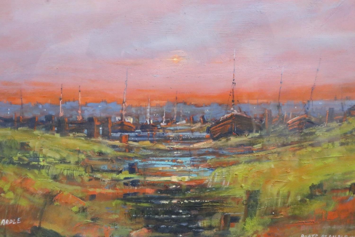 Terence McArdle | Boats at Amble (1971) | MutualArt