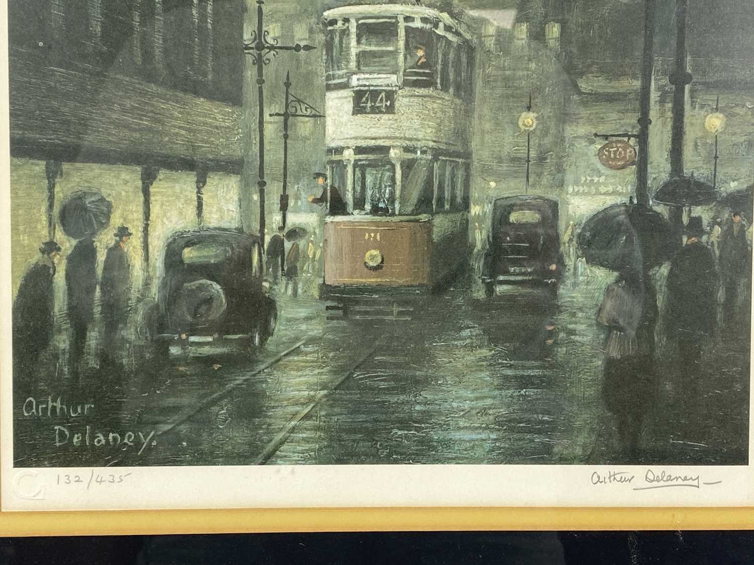 Arthur Delaney | cars and figures outside Lewis's, Manchester | MutualArt