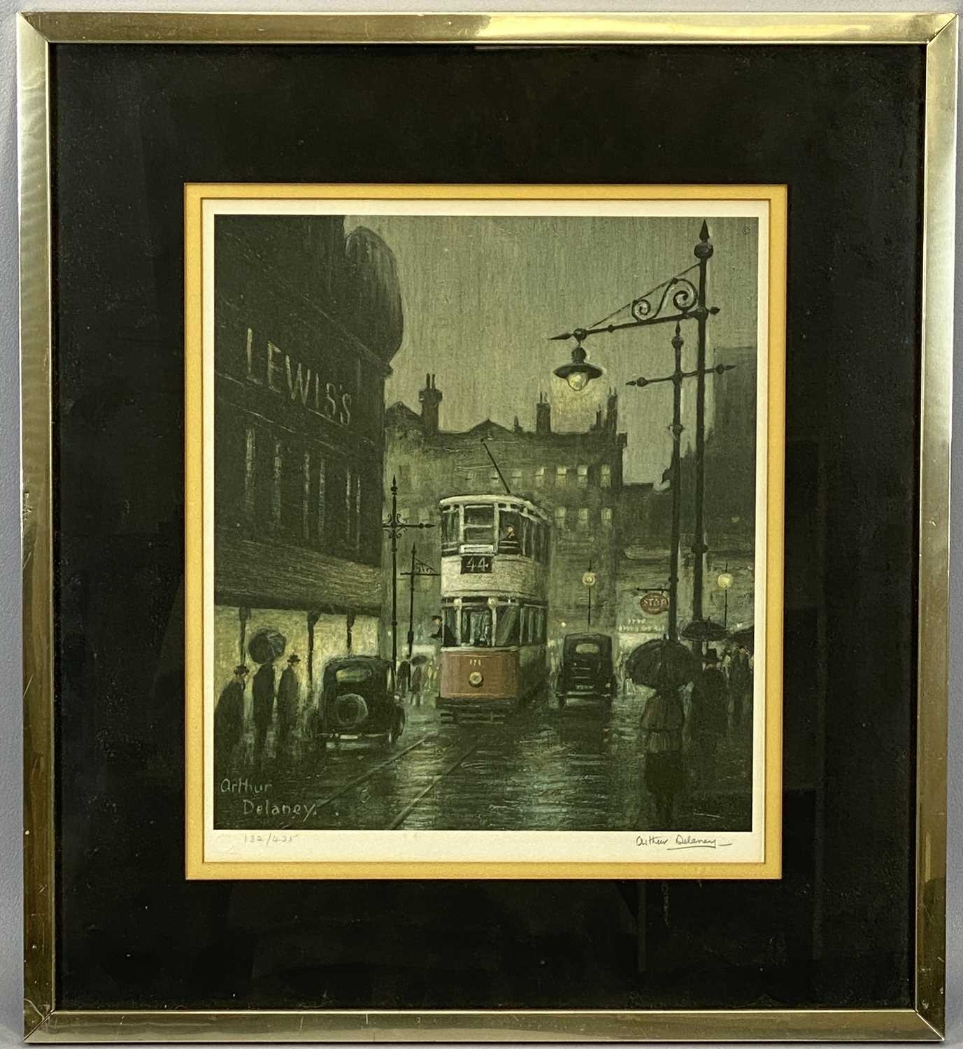 Arthur Delaney | cars and figures outside Lewis's, Manchester | MutualArt