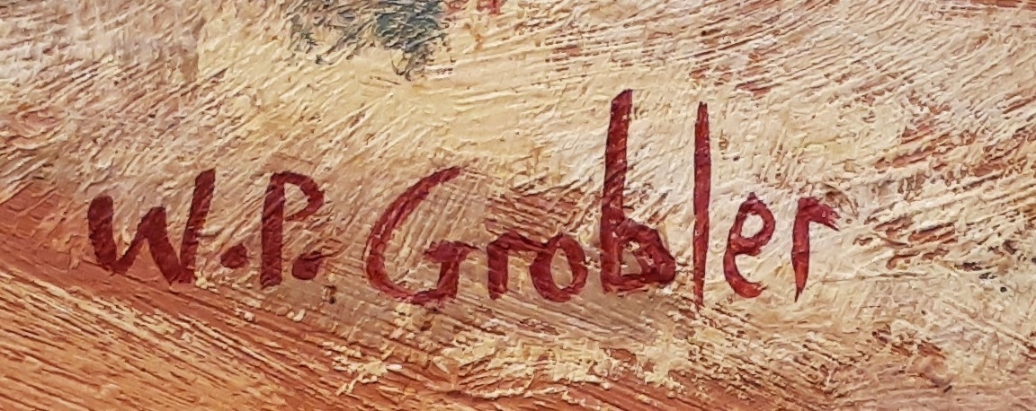 W.P. Grobler | Donkey kar op die grondpad | MutualArt