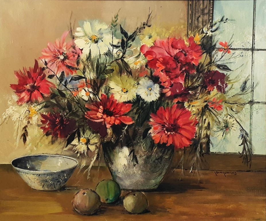 Johannes Wilhelmus Dingemans | Stillife with Spring Flowers and Fruit ...