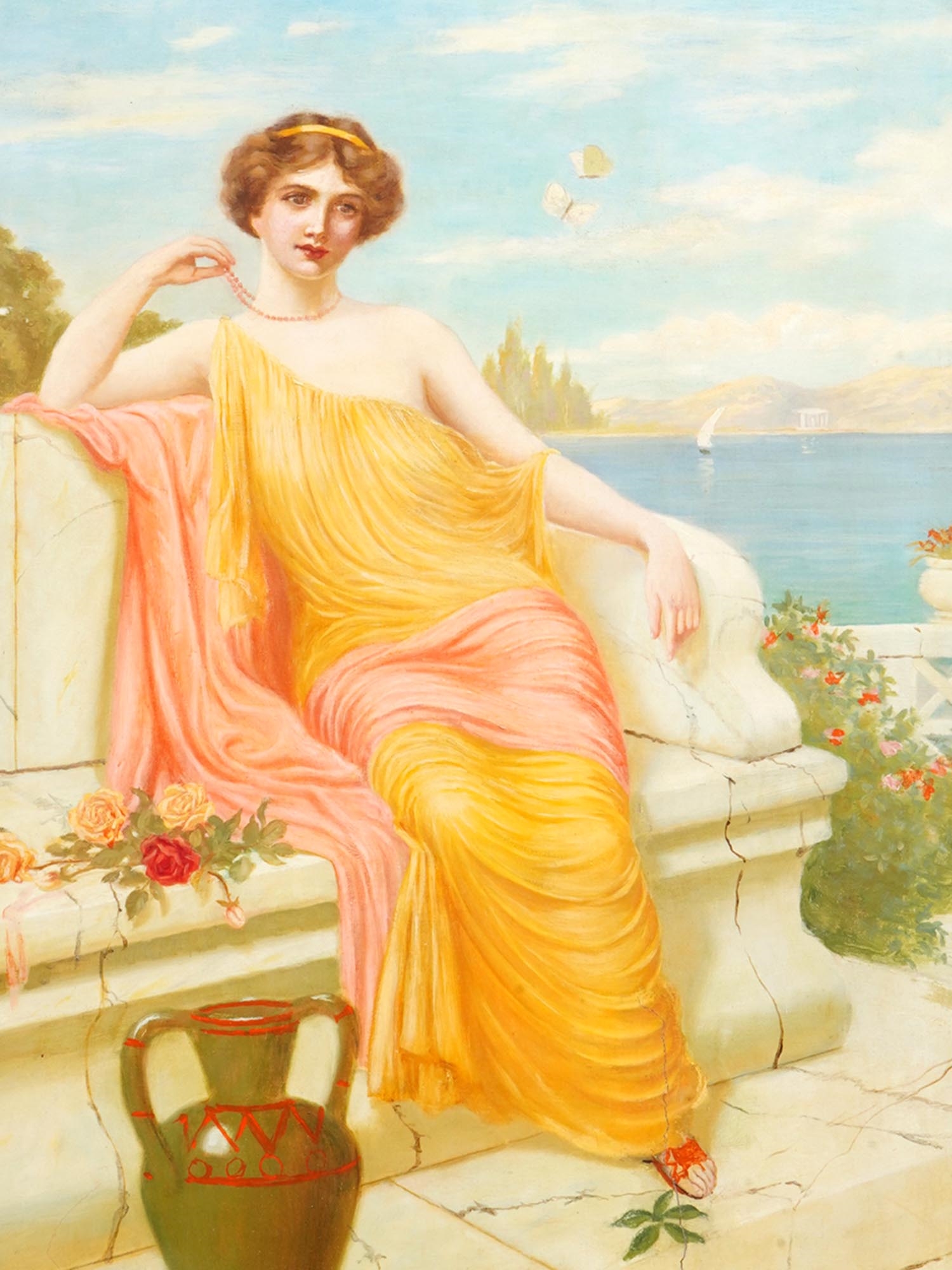 Emile Eisman-Semenowsky | A portrait of a woman wearing Classical Greek ...