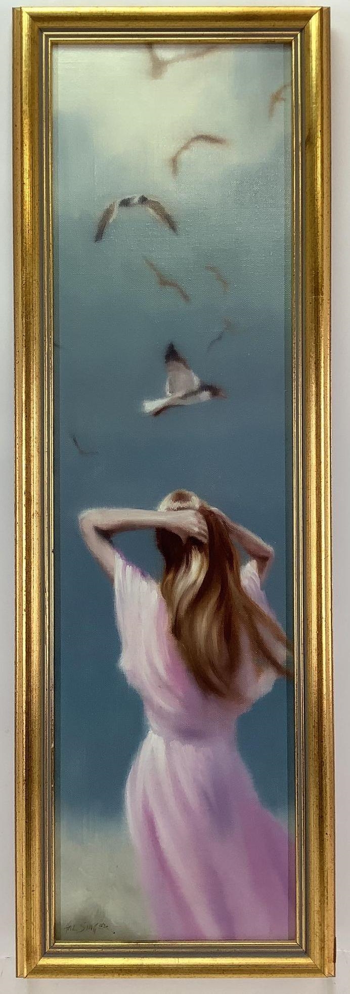 Hal Singer | Woman watching seagulls in the sky | MutualArt