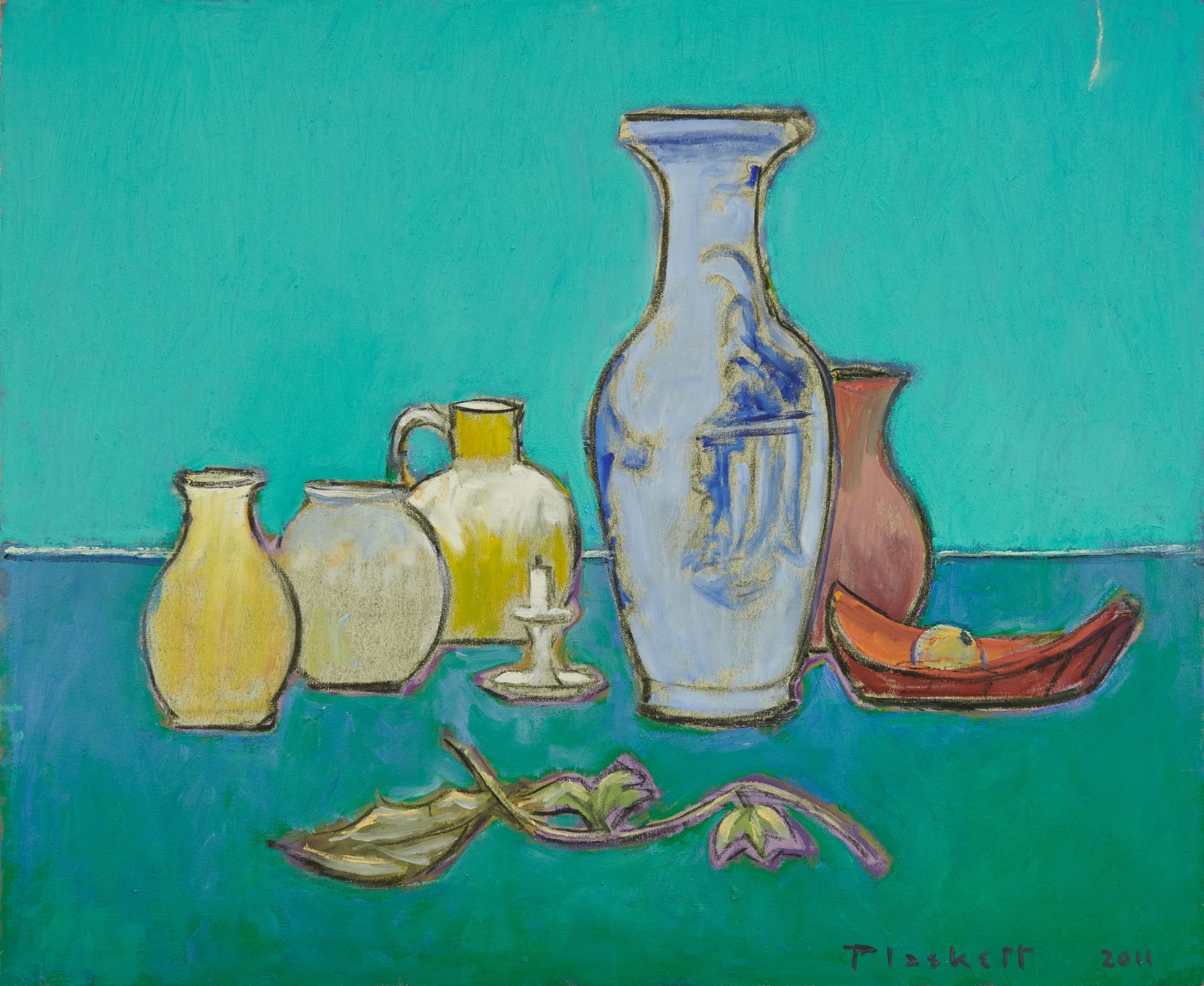 Joseph Francis Plaskett | Still Life with Large Vase (2011) | MutualArt