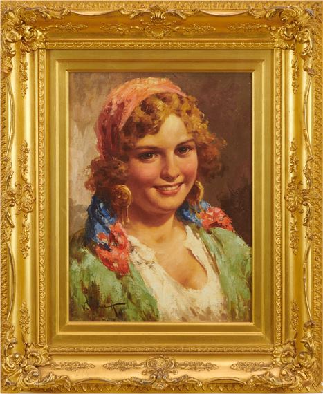 Antonio Vallone | Portraits of a young Couple (19th Century) | MutualArt