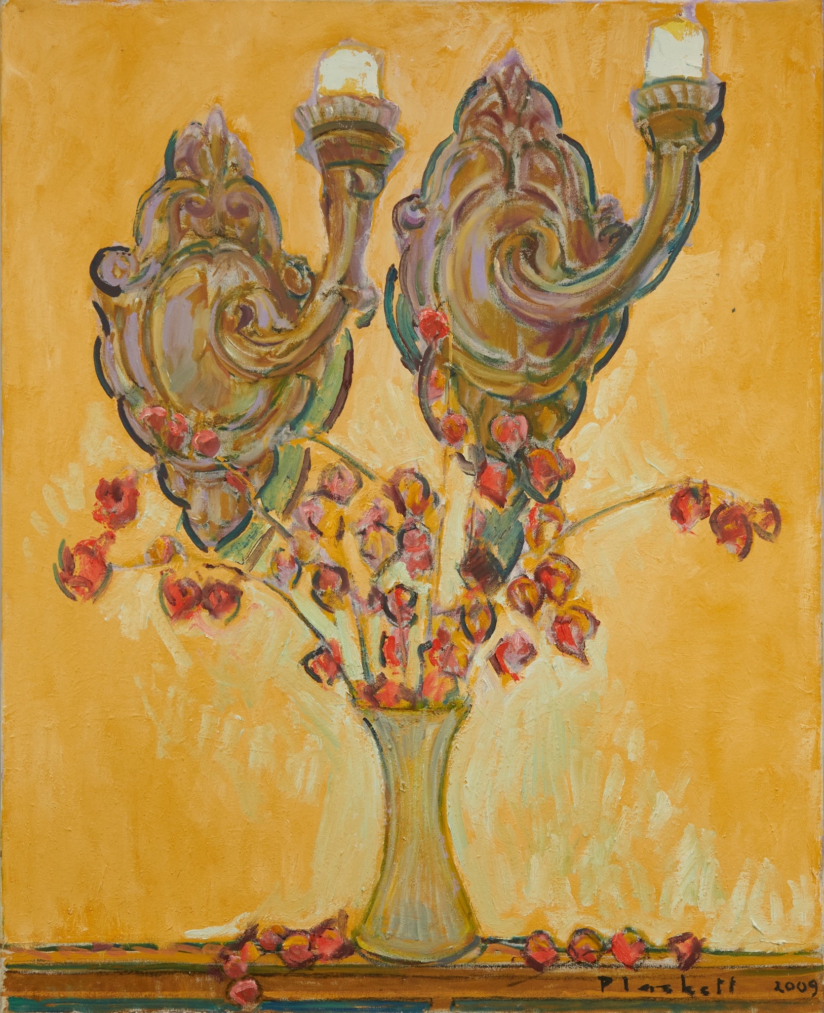 Joseph Francis Plaskett | Still Life Candelabras, Chinese Lanterns ...