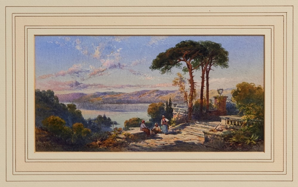 Charles Edmund Rowbotham | View from the Terrace of an Italian Villa ...