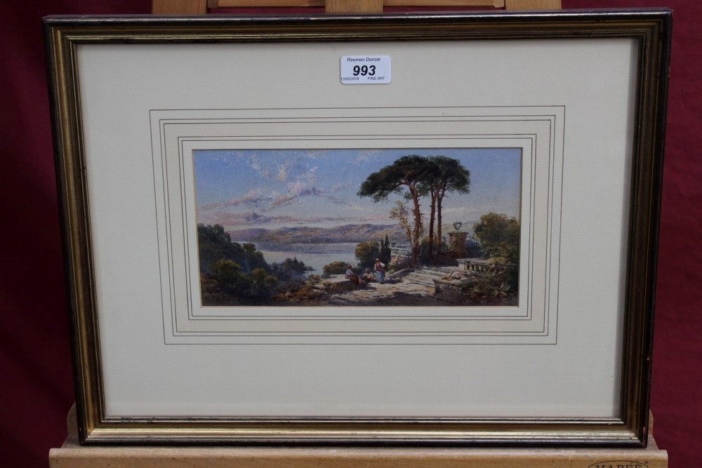 Charles Edmund Rowbotham | View from the Terrace of an Italian Villa ...