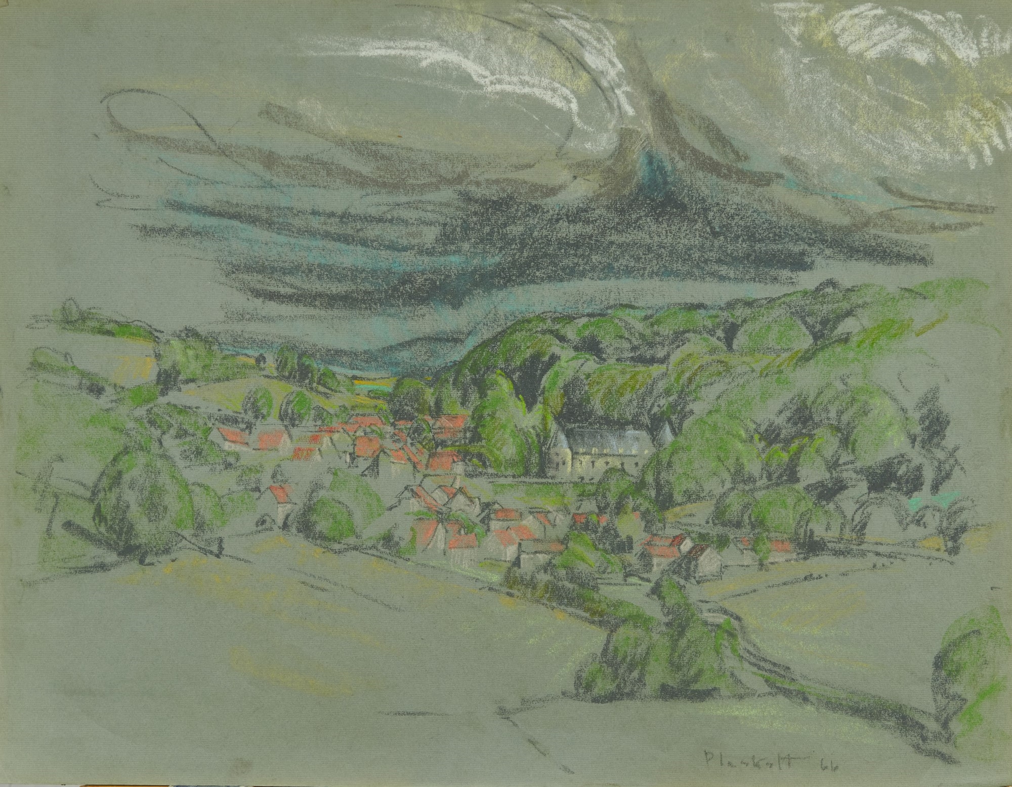 Joseph Francis Plaskett | Burgundy valley landscape (66) | MutualArt