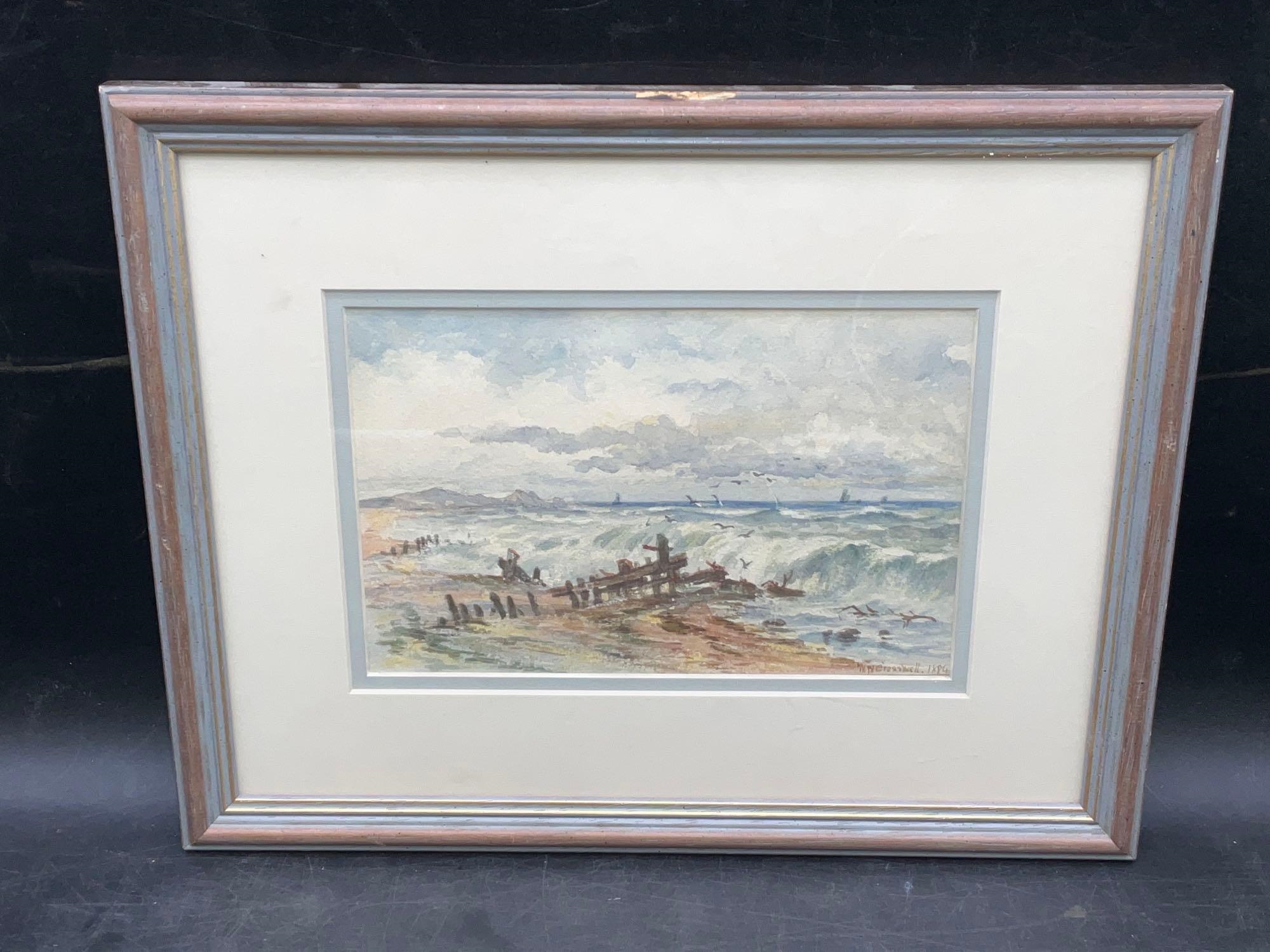 William Nicoll Cresswell | Coastal scene (1884) | MutualArt