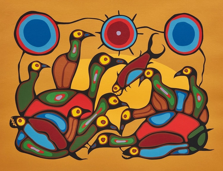 Norval Morrisseau | The Gathering | MutualArt