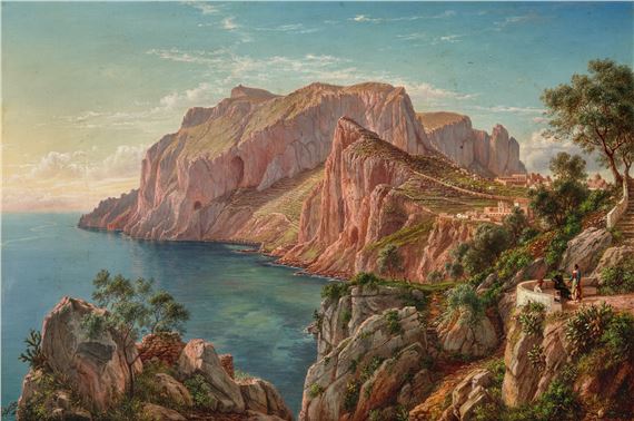 Eugene von Guérard | VIEW OF CAPRI NEAR NAPLES (1883) | MutualArt