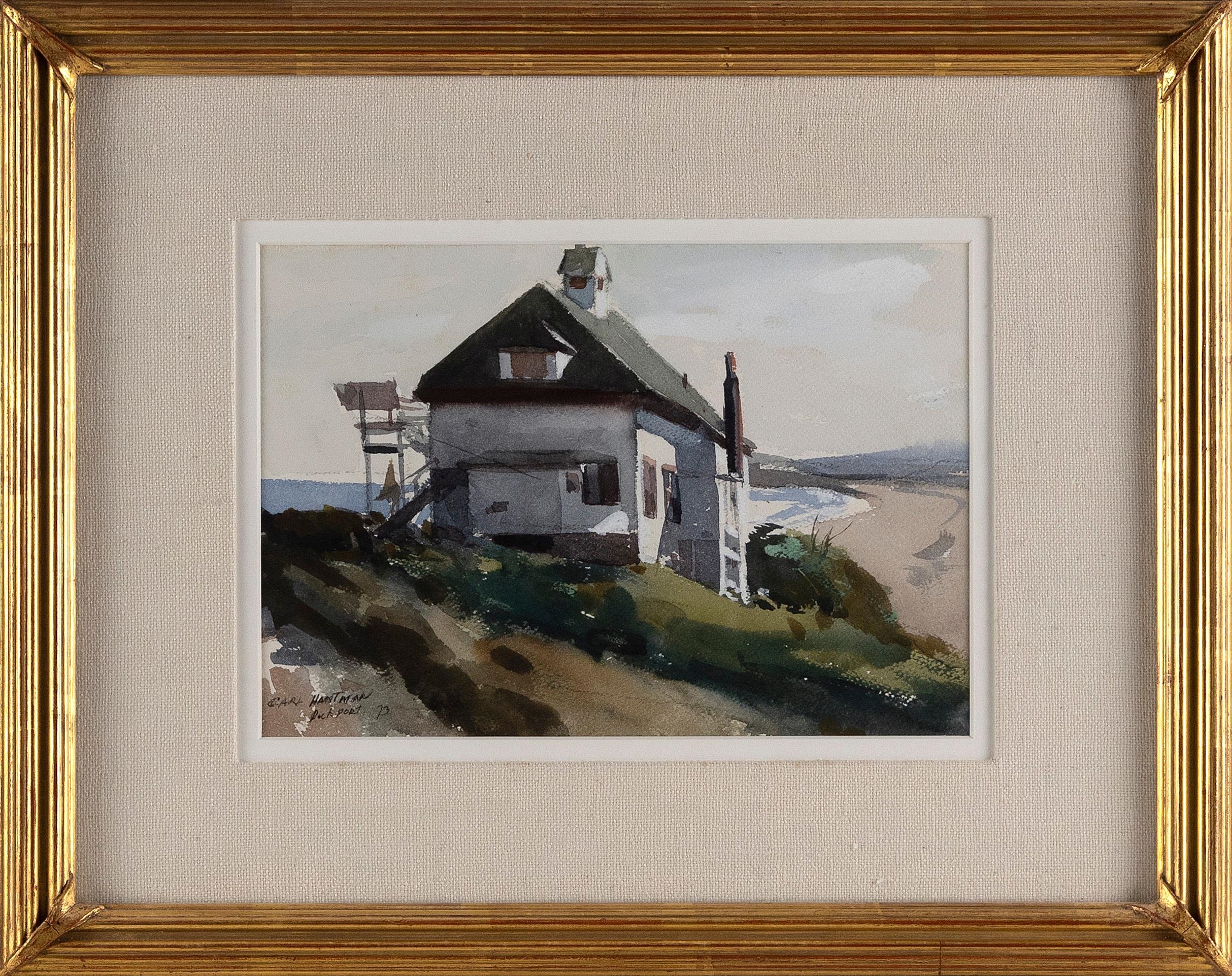 Carl Hantman | Two Rockport Views Of Houses On The Water. (1973 ...