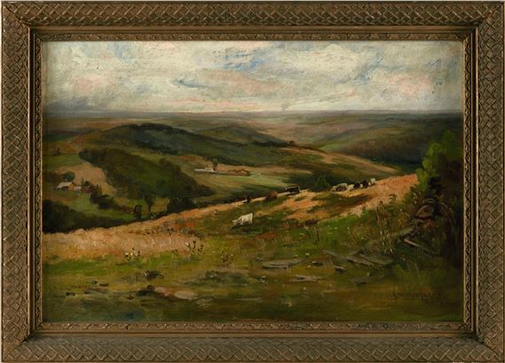 George William Whitaker | Grazing cows in rolling pastures. (1890 ...