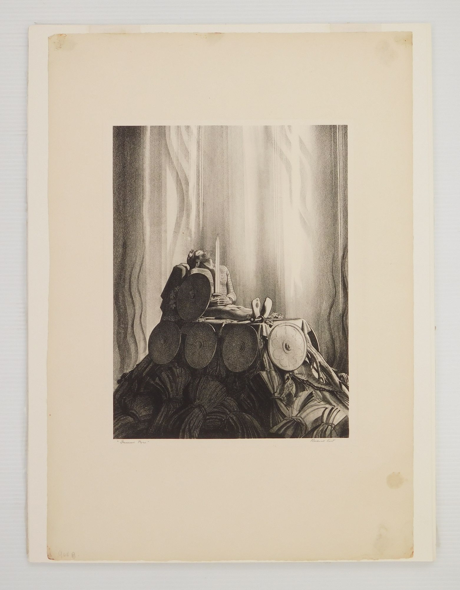 Rockwell Kent | Beowulf: Funeral Pyre (1931) | MutualArt