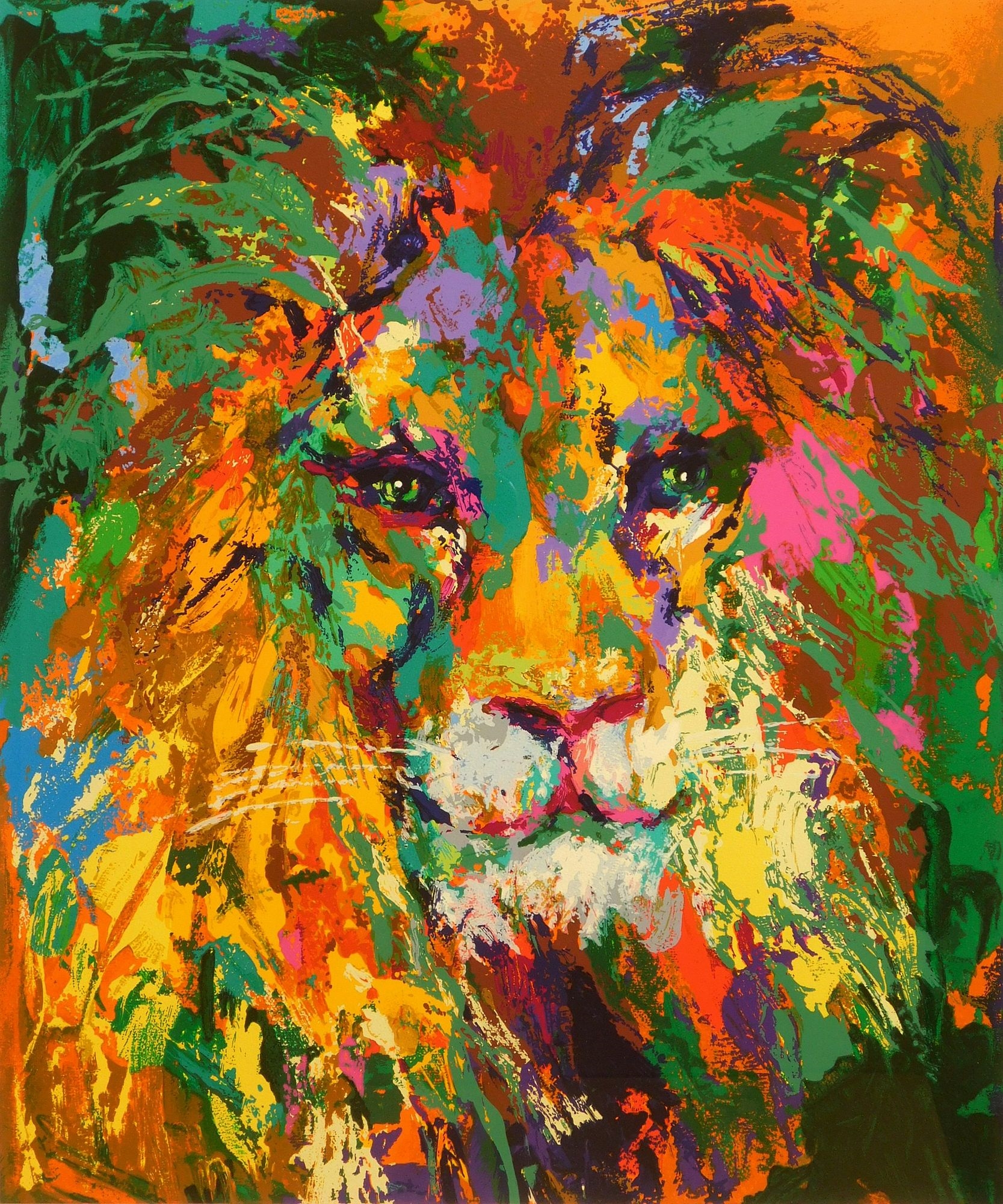 LeRoy Neiman | Portrait of The Lion | MutualArt
