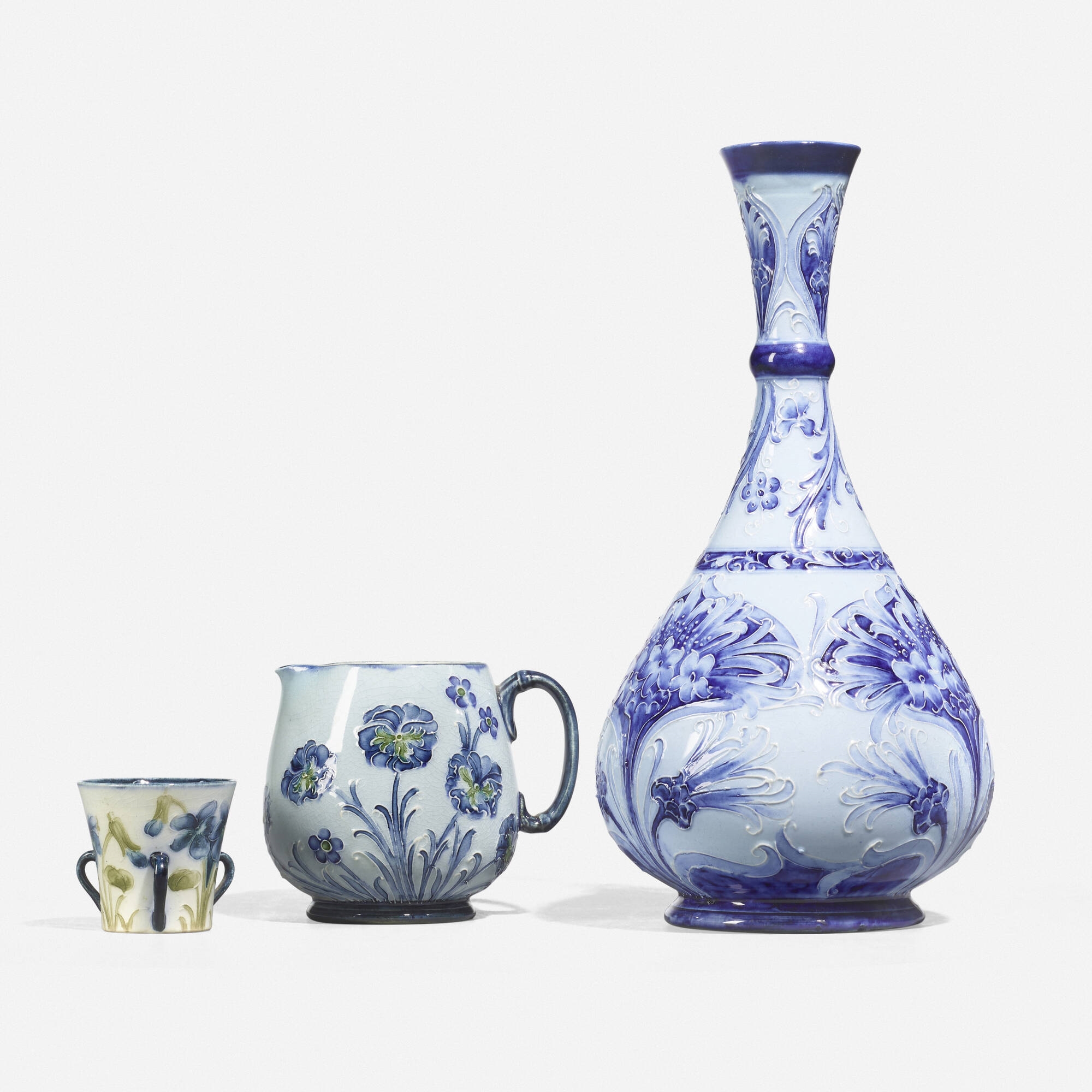 William Moorcroft | Collection of four Florian Ware items (Circa 1905 ...