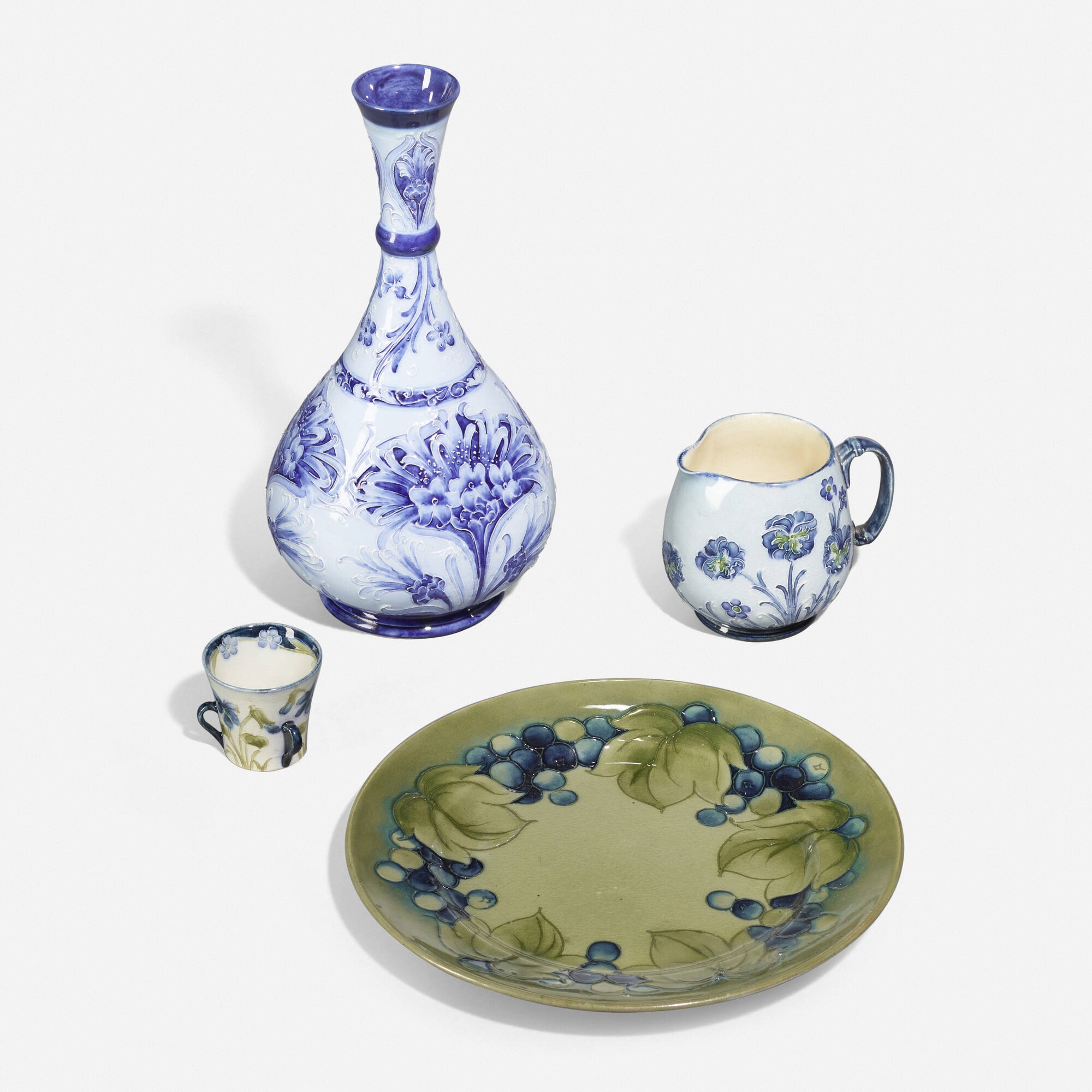 William Moorcroft | Collection of four Florian Ware items (Circa 1905 ...