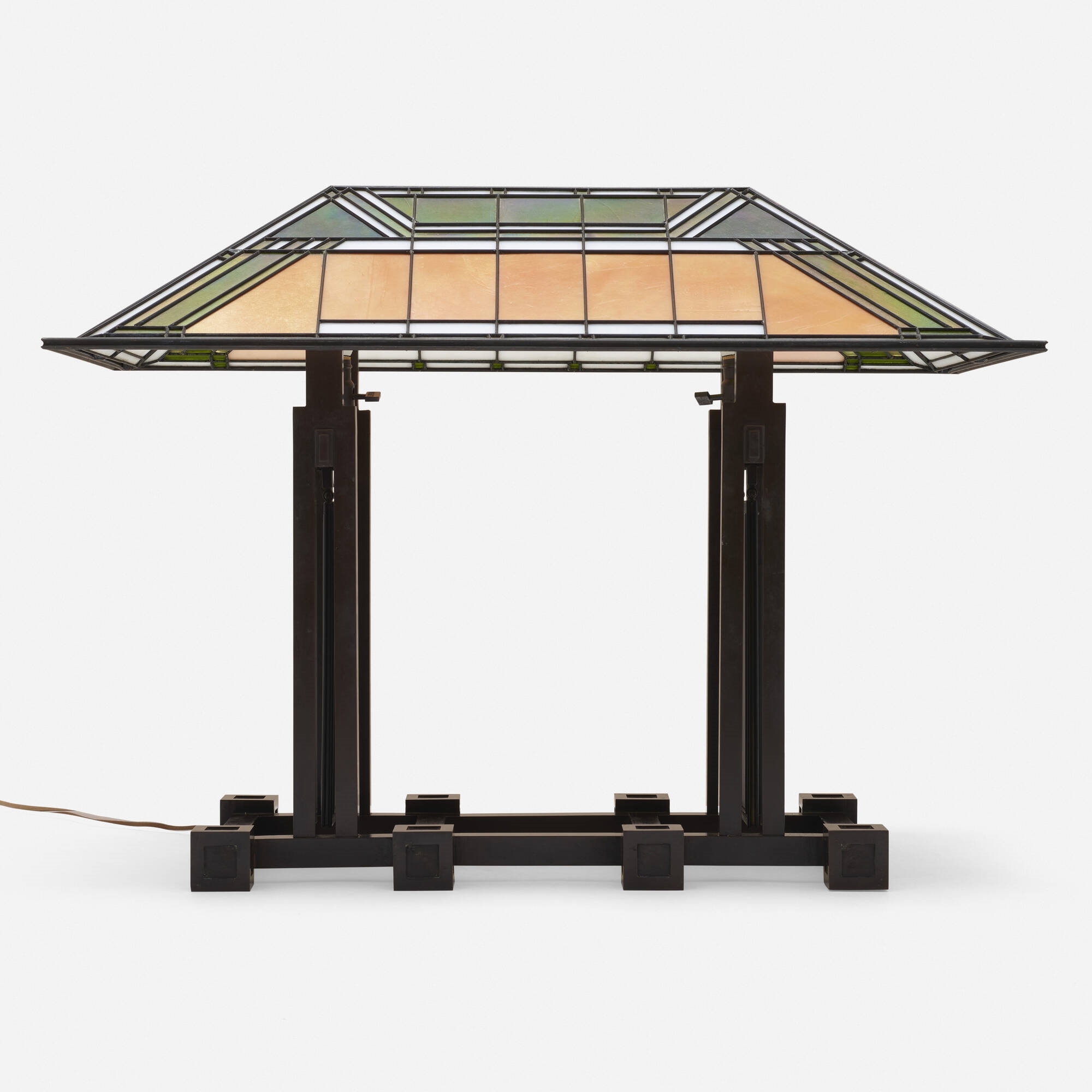 Frank Lloyd Wright | Dana-Thomas House double-pedestal table lamp ...