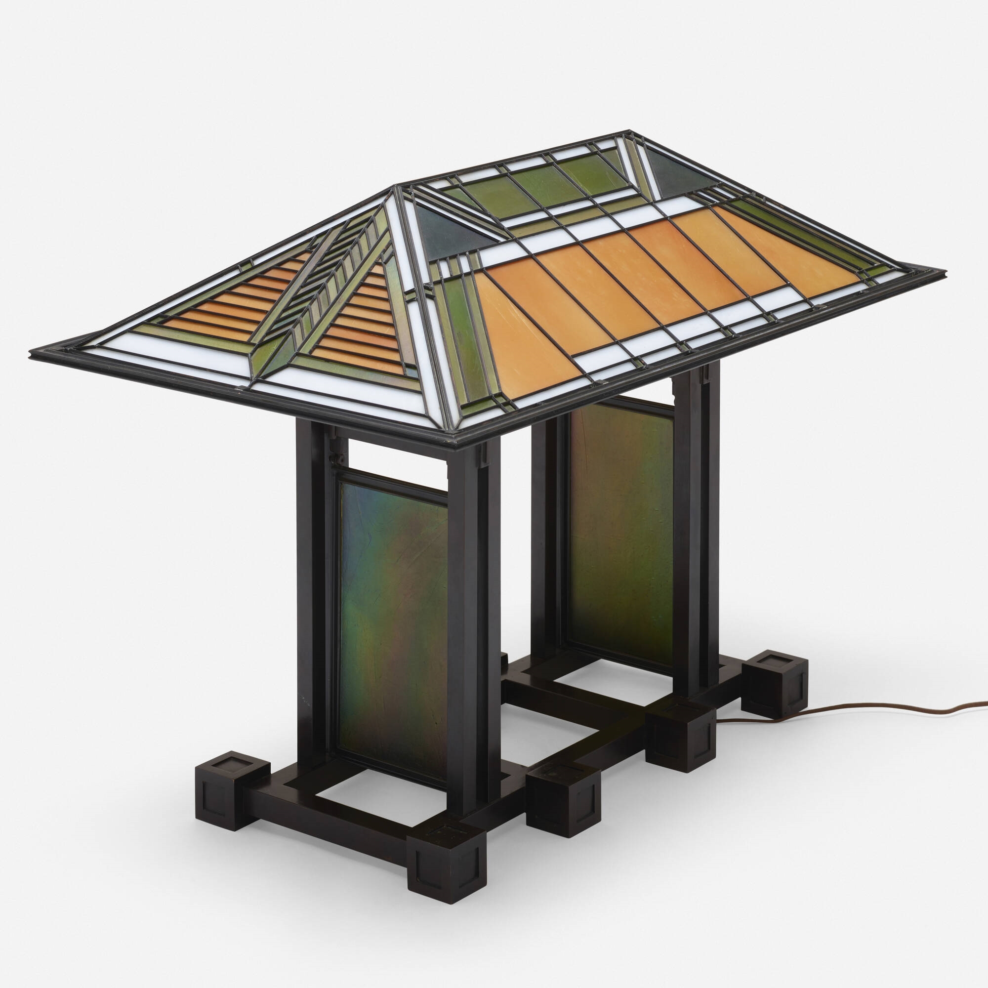 Frank Lloyd Wright | Dana-Thomas House double-pedestal table lamp ...