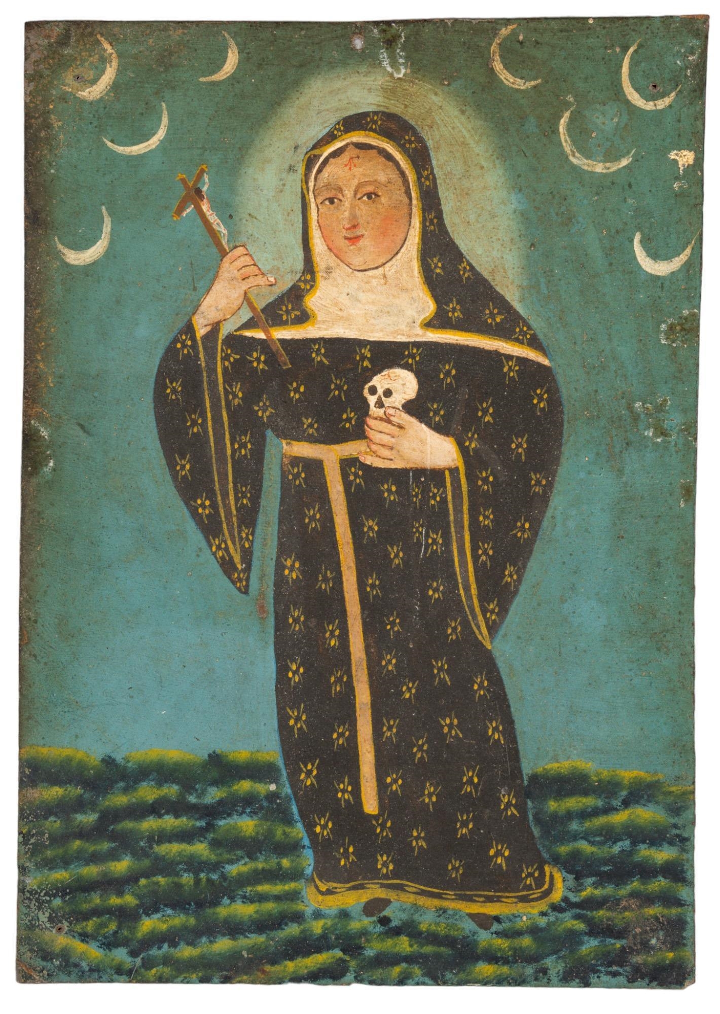 Mexican School, 19th Century | Santa Rita and San Camilo De Lelis ...