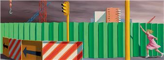 Jeffrey Smart | First Study for The Arrow Carriers (1978) | MutualArt