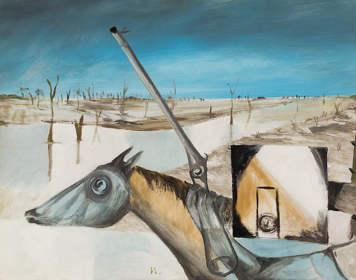 Sidney Nolan | Ned Kelly: Wounded Bushranger (1955) | MutualArt