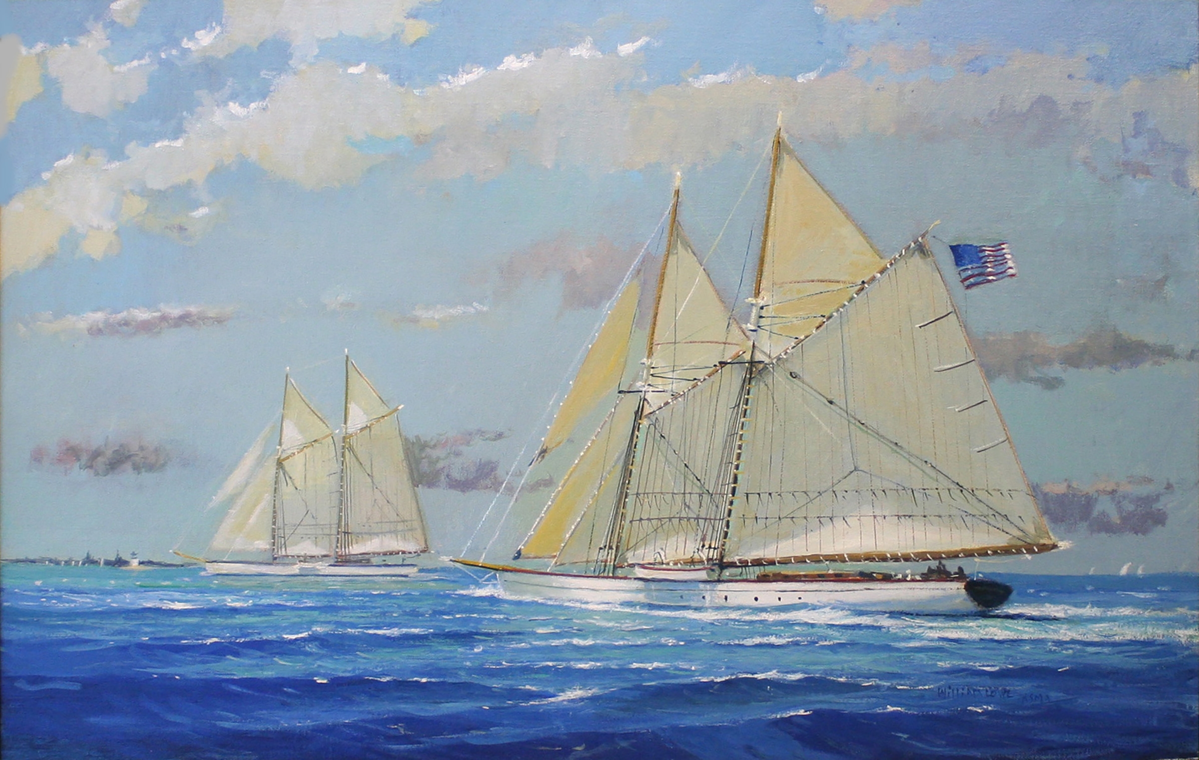 William Lowe | Sailing Back to Nantucket Harbor | MutualArt