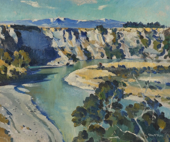 Peter McIntyre | Wanganui River, Looking South from the Artist’s Home ...