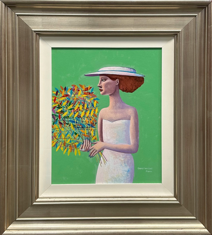 Constantine Popov | Woman with Flowers | MutualArt