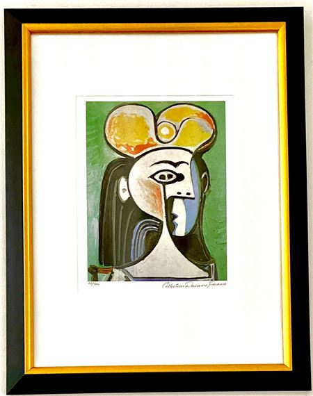 Pablo Picasso | Girl with Black Hair and Yellow Hat | MutualArt