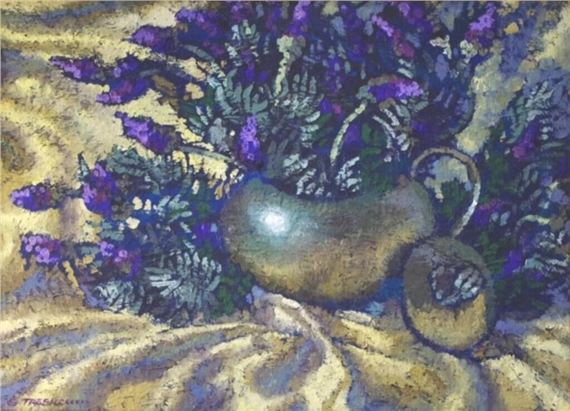 Stephen Trebilcock | Still life with lavender | MutualArt
