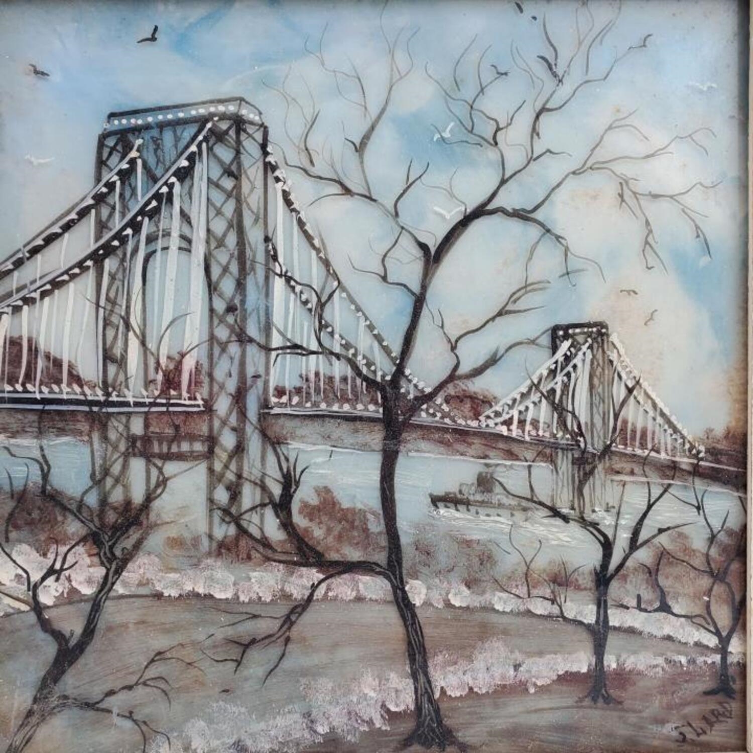 Joseph Lord | Lot Of 2 Oil On Glass Paintings | MutualArt