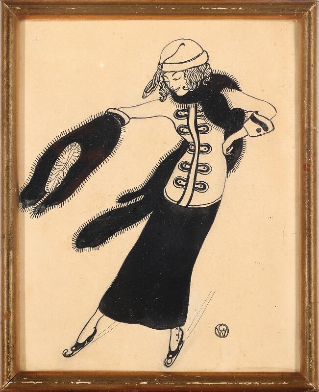 Gerda Wegener | Young woman ice skating | MutualArt
