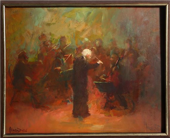 William Harnden | CONDUCTOR WITH ORCHESTRA (Circa 1950) | MutualArt