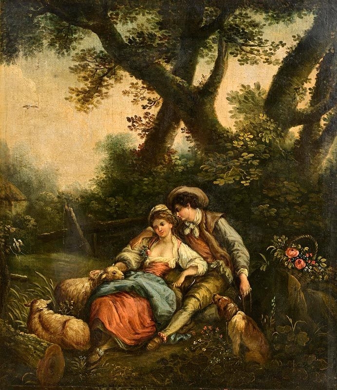 French School, 19th Century | Courting Couple | MutualArt