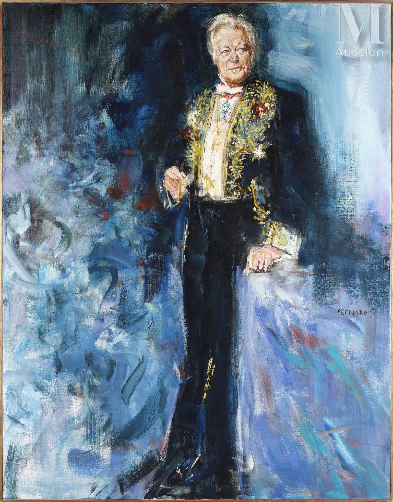 Jacques Pecnard | Portrait de Maurice Druon en habit d’académicien ...