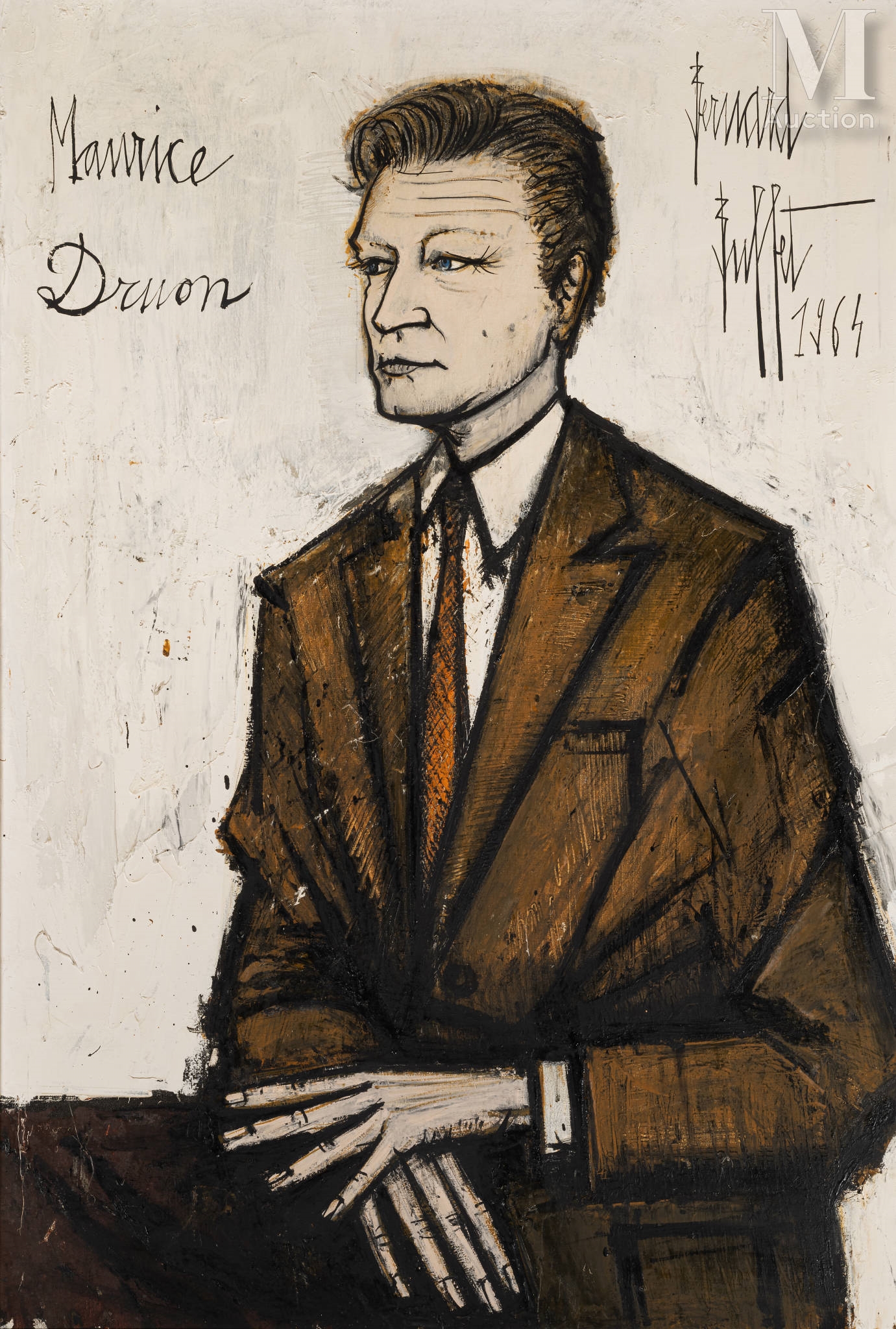 Bernard Buffet | Portrait de Maurice Druon (1964) | MutualArt
