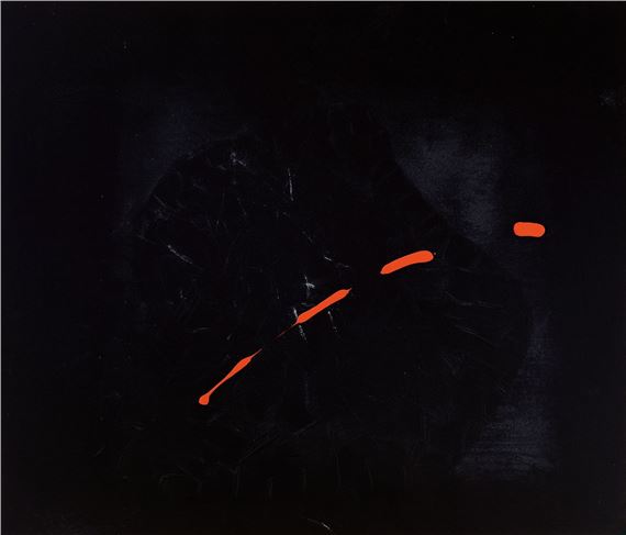 Franco Ferrari | Composition in red on black (1987) | MutualArt