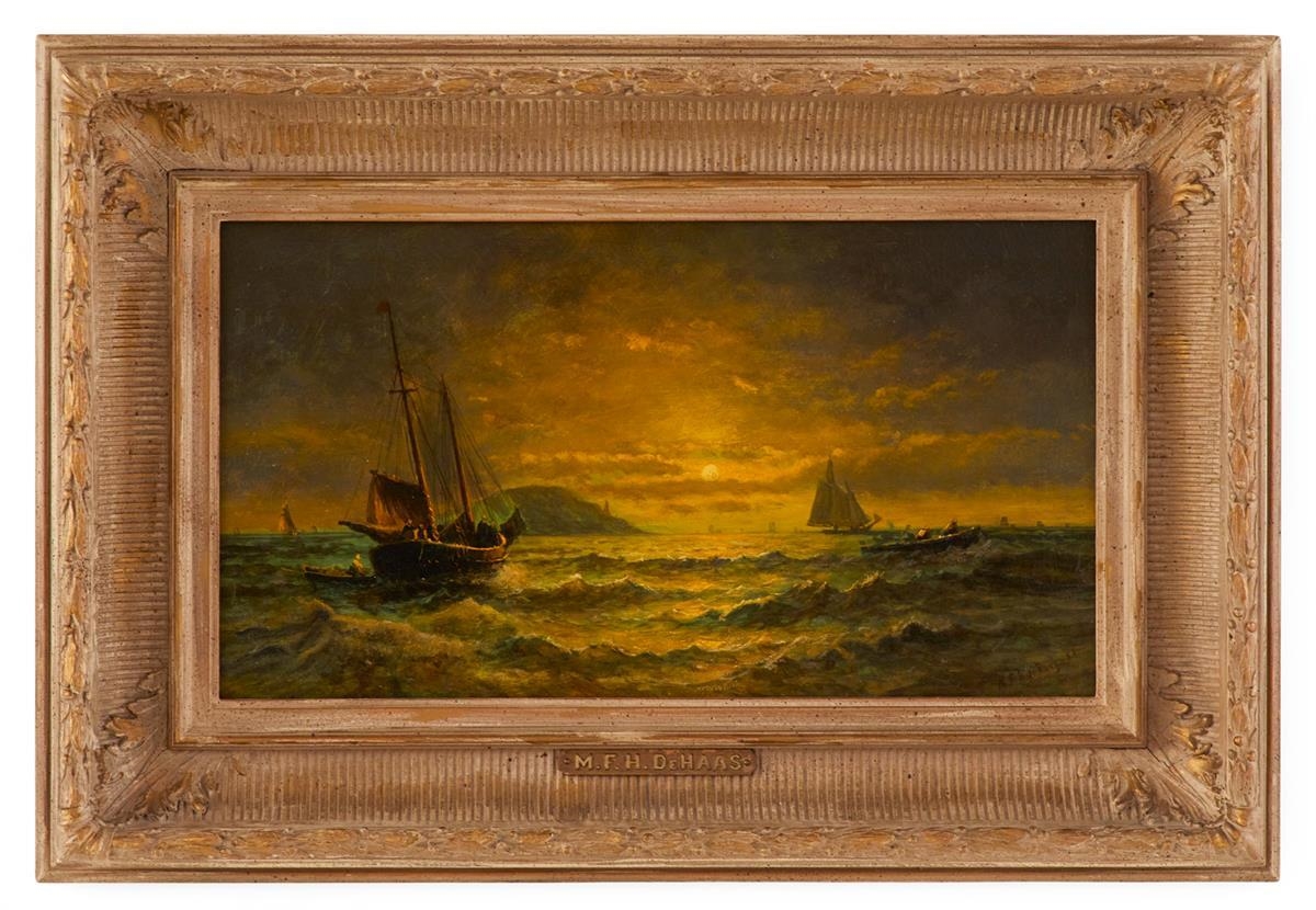 Mauritz Frederick Hendrick de Haas | Boats in Choppy Water Offshore ...