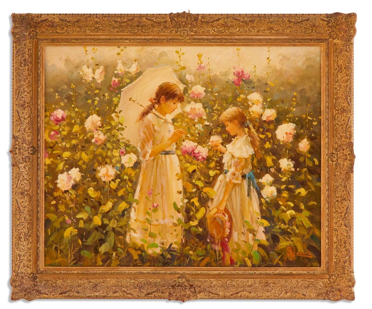 Jean Lefort | In the Rose Garden | MutualArt