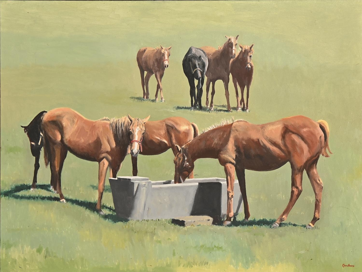 Derek Carruthers | - Mares and Foals, (1990) | MutualArt