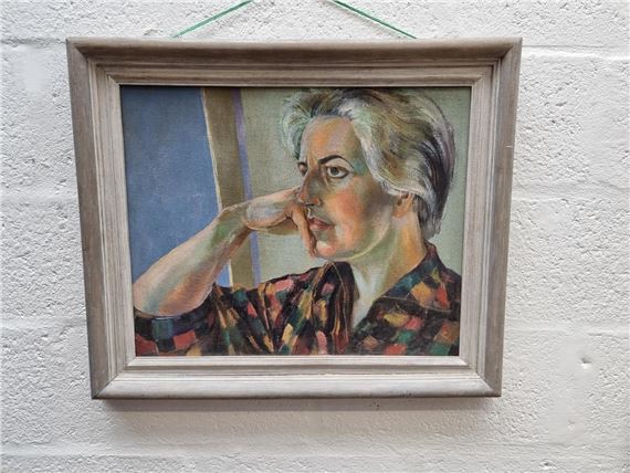 Esther Grainger | head and shoulders portrait of Elvic' | MutualArt