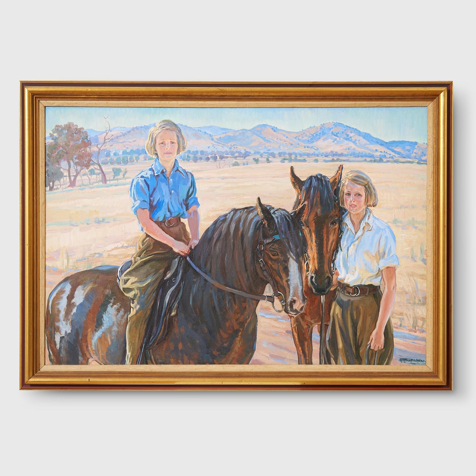 Hilda Rix Nicholas | Children at Mount Annan, Holbrook | MutualArt