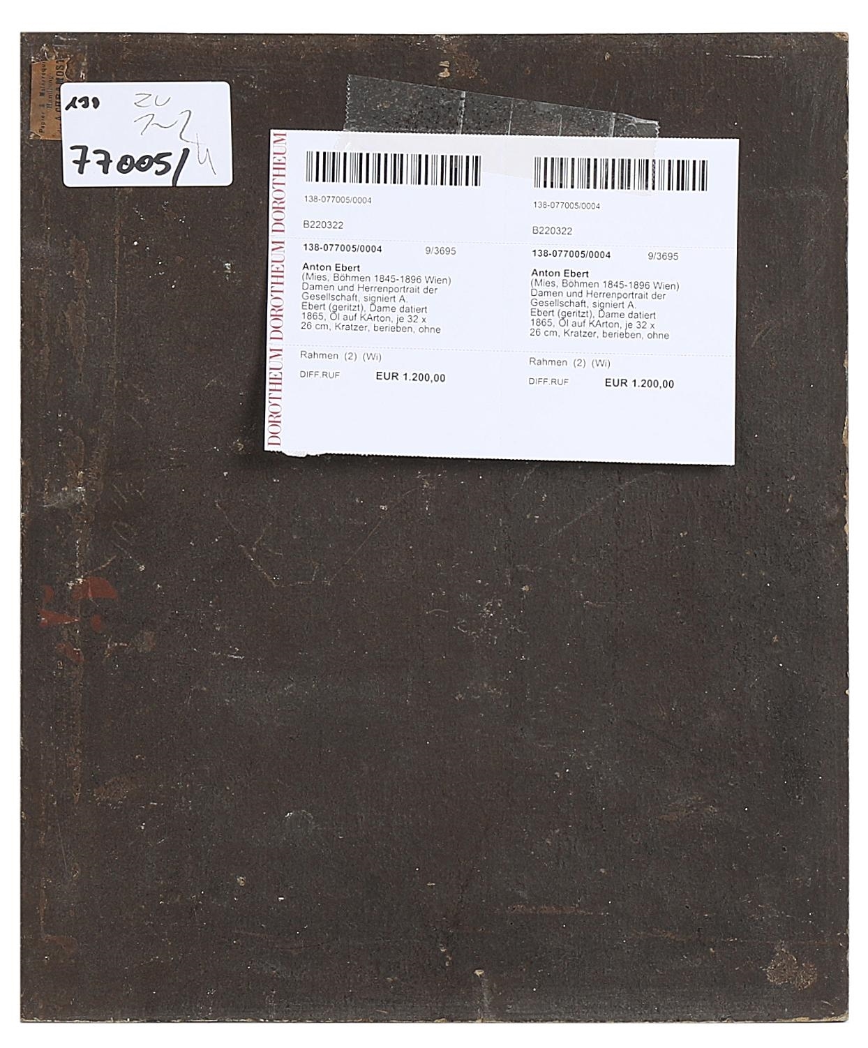 Anton Ebert | Damen und Herrenportrait der Gesellschaft (1865) | MutualArt