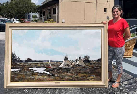 William T. Zivic | Native American Indian Encampment | MutualArt